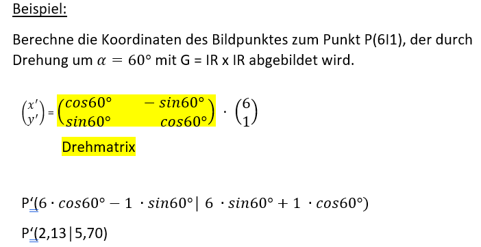 Drehmatrix - 10. Klasse (Mathezweig)